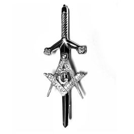 Claymore Sword Masonic Kilt Pin Celtic Design Chrome Finish