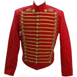 Red Military Jacket For Man